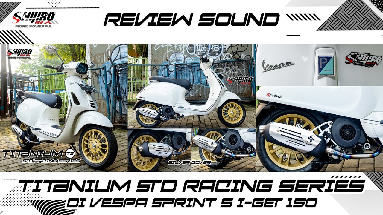 SHIJIRO RACING EXHAUST SYSTEM - FOR VESPA 150 TITANIUM T3 SERIES - YouTube