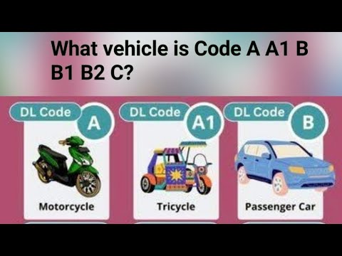 Mga sasakyang naaayon sa mga Driverse License Code | A A1 B B1 B2 C| new driverse license codes ...