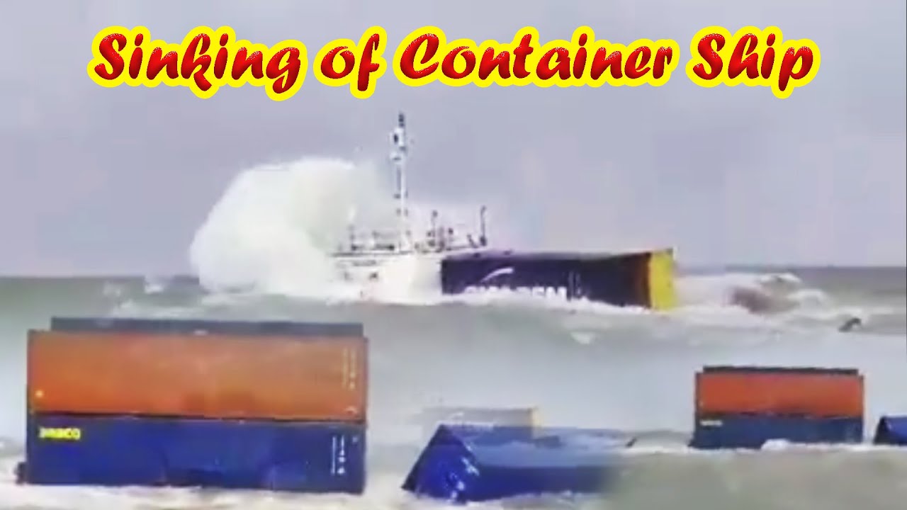 Sinking of Container Ship MV Gulf Argo || Ship disaster at the middle ...