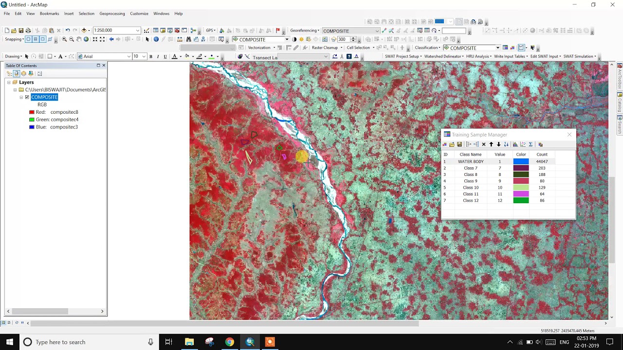 INTERACTIVE SUPERVISED CLASSIFICATION BY ARC GIS 10 3 - YouTube