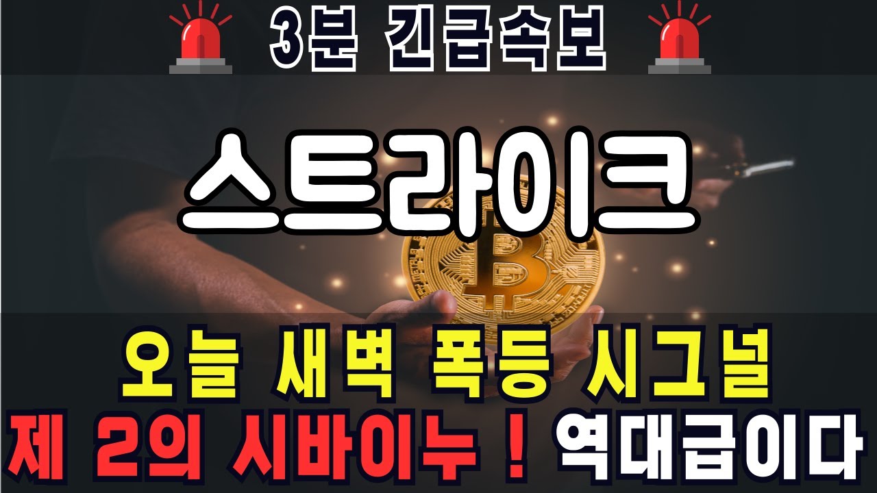 스트라이크 드디어 미국이 승인 했네요 바로 00시간 폭등 확정 입니다스트라이크 스트라이크코인전망 스트라이크코인 Youtube