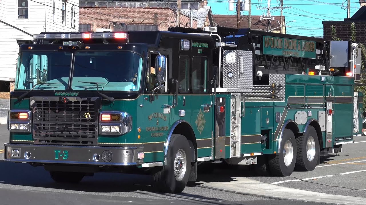 Middletown Fire Department Engine 1 & Truck 3 Responding - YouTube