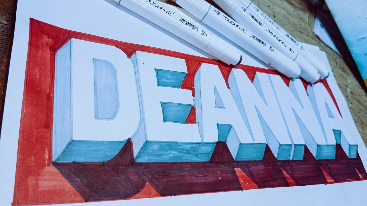 DEANNA WONG ART | DEANNA 3D ART | DEANNA 3D LETTERING - YouTube
