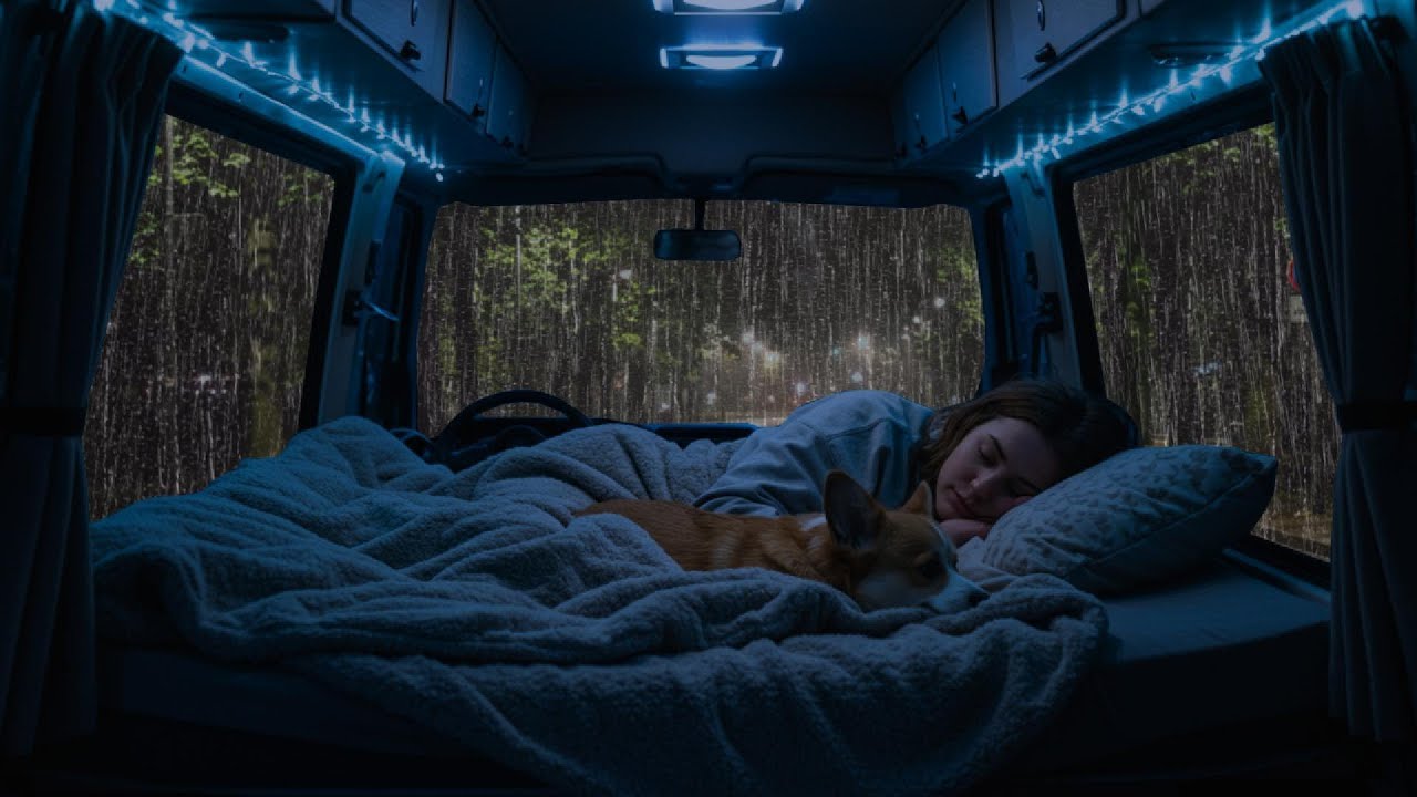 Rain & Thunder ⛈️ Heavy Rain on Cozy Car | Relaxing Rain Sounds for ...