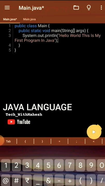 Java Programming Hello World Javatutorial Backend Codelife Youtube