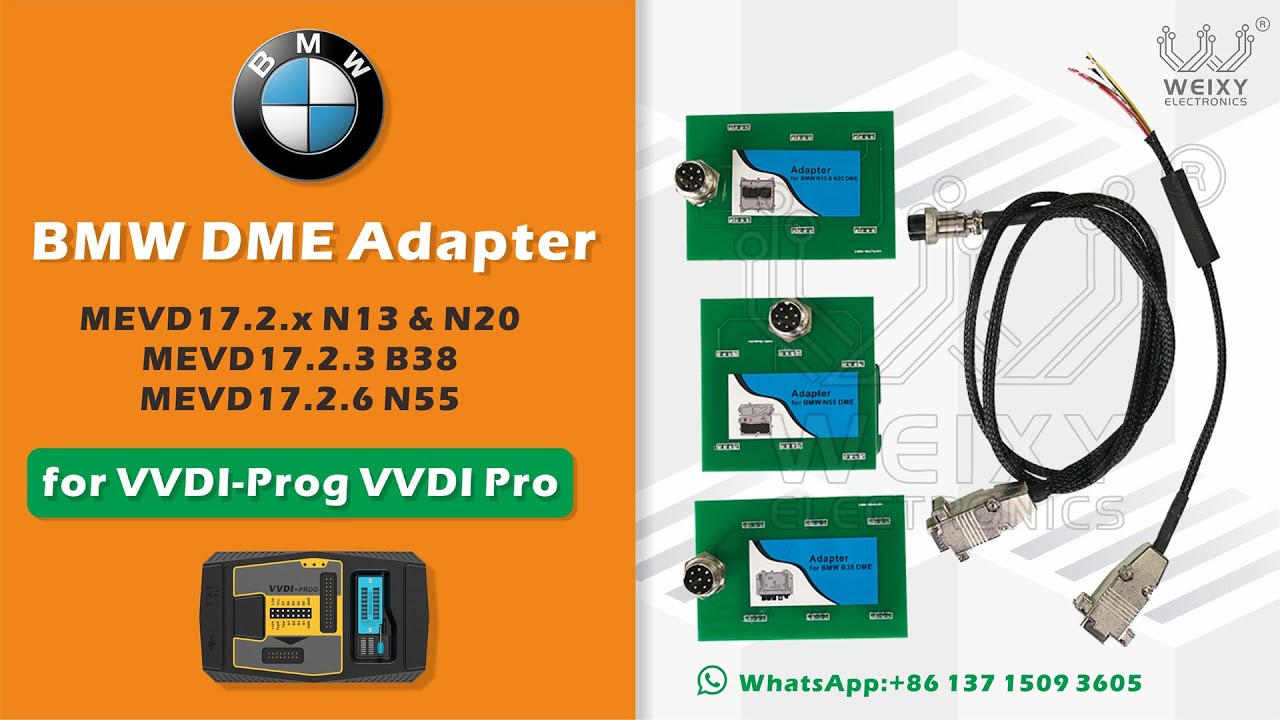 How to Read DME ISN on Bench of BMW MEVD17 with VVDI Prog Programmer and BOSH ECU Adapter - YouTube