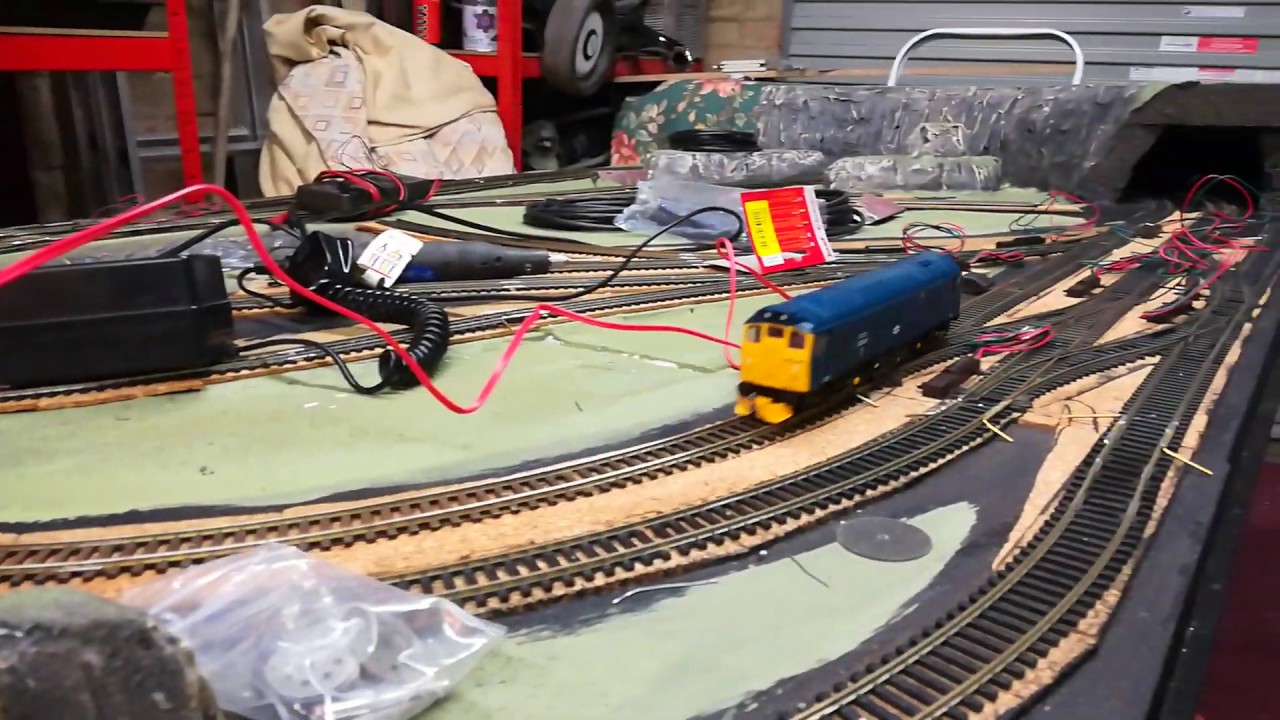 Digital train set track testing - YouTube