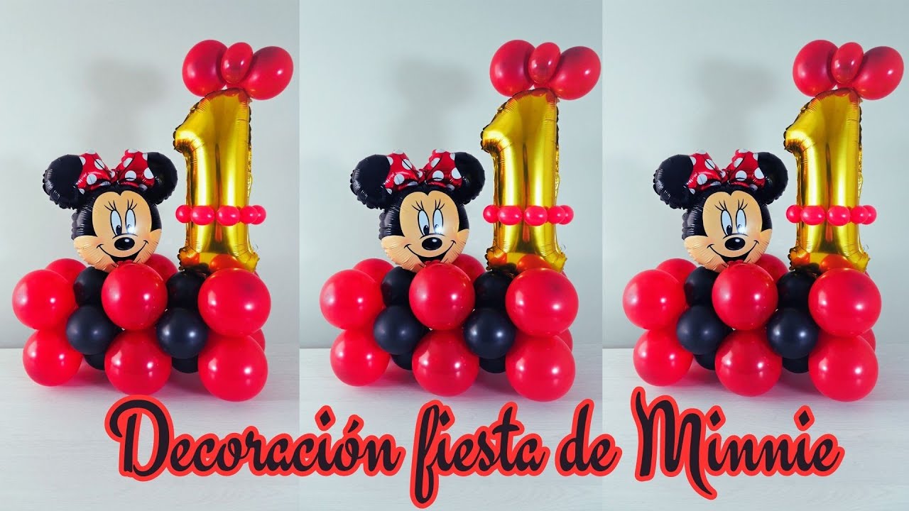 🎈¿Cómo hacer un bouquet con globos? ️minnie party decoration 🎈How to ...