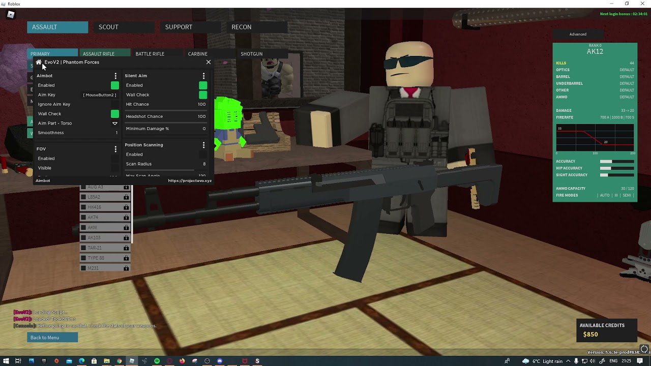 NEW *phantom forces Gui* script Roblox (paste bin 2021) - YouTube