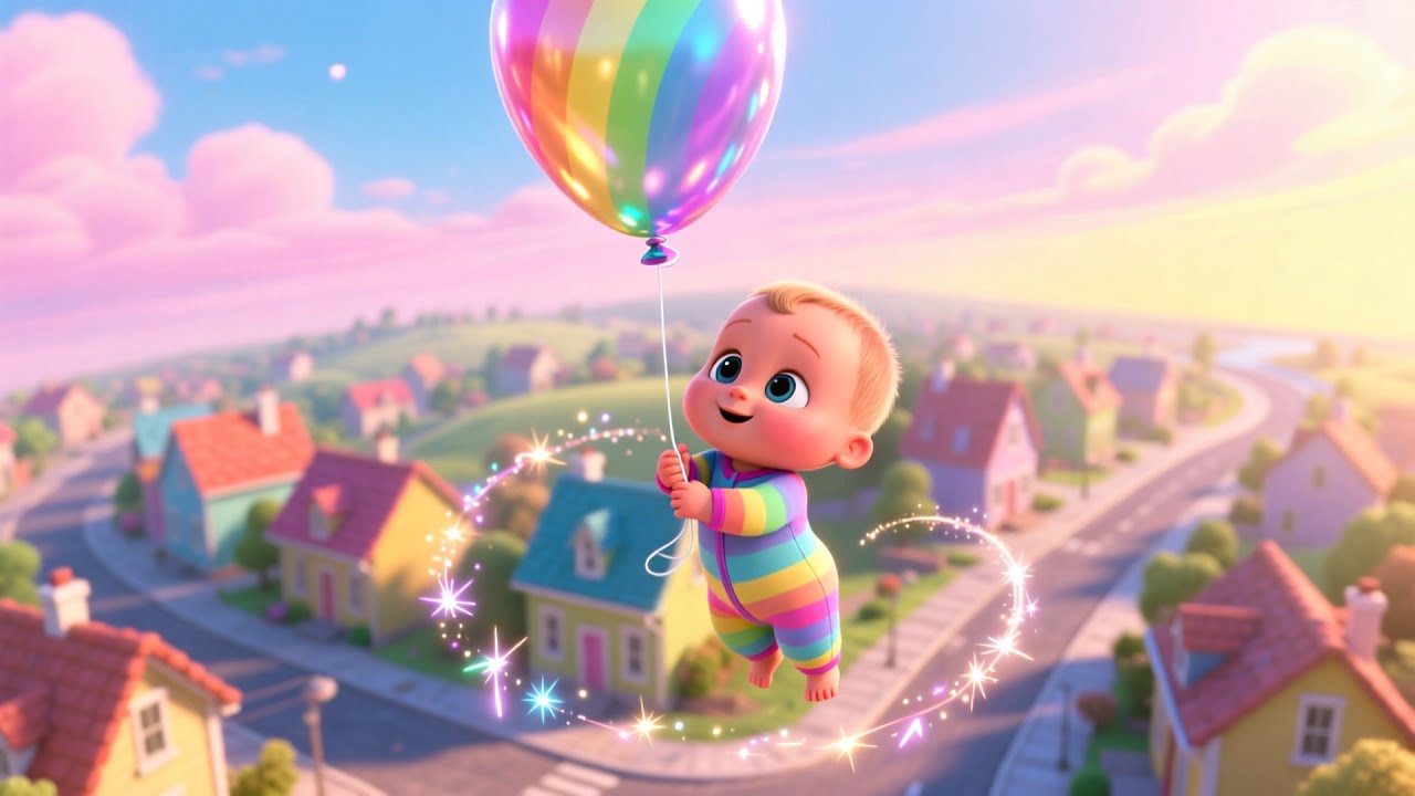 Sparkle Town Balloon Ride 🎈 | Fun Adventure & Learning Song for Kids ...