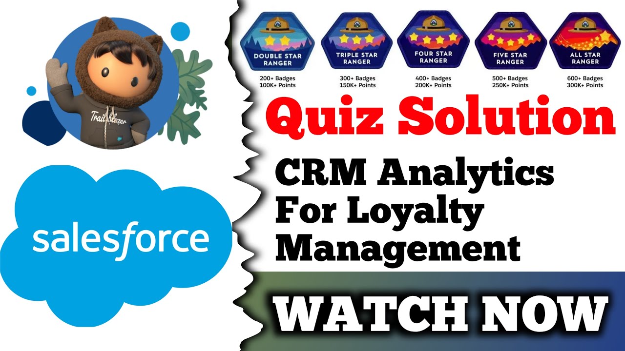 CRM Analytics for Loyalty Management | Salesforce Trailhead | Quiz ...