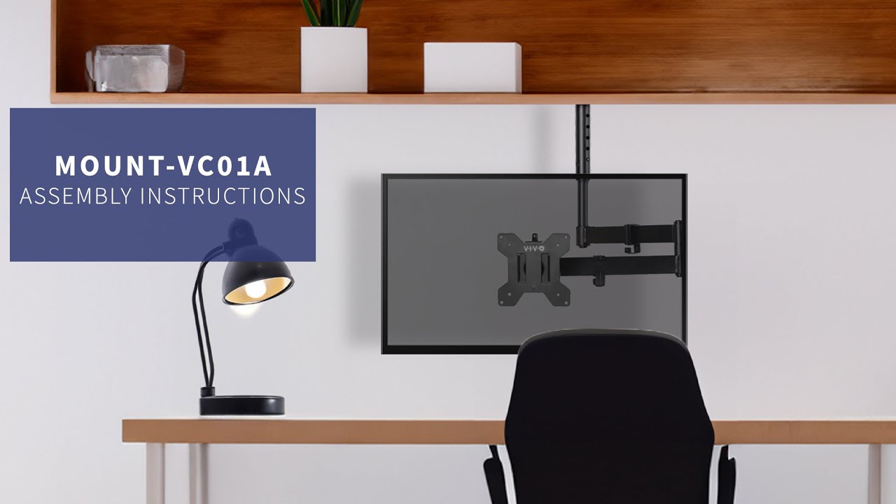 MOUNT-VC01A Under Cabinet Articulating Single Monitor and TV Mount ...
