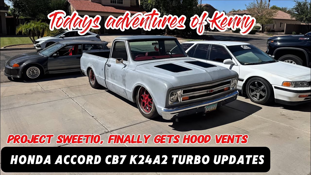 Twin Turbo C10 Trackspec Hood Vents/Louvers Installed. And Honda Accord ...