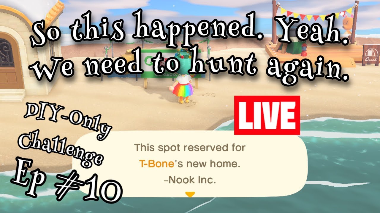 ACNH DIY-Only Challenge Island | Ep #10 | T-Bone was our autofill. Sigh ...