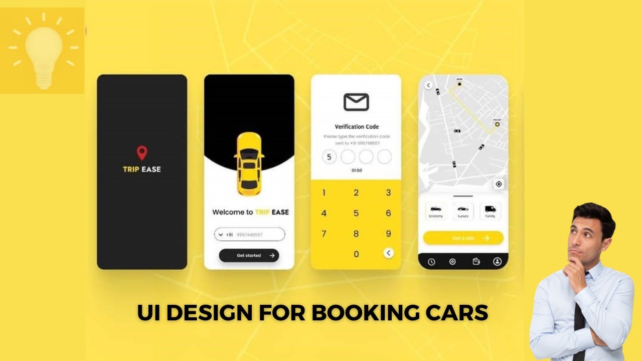 UI Design | UI Design for Booking Cars | Uber APP | Car Booking Design ...