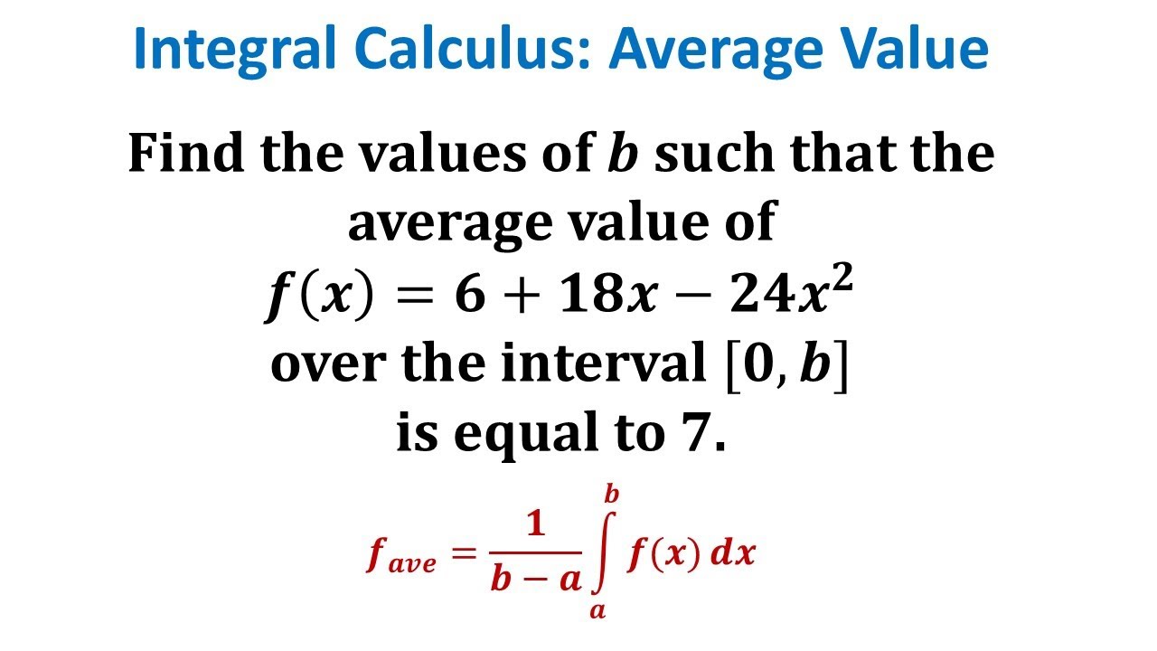 Find the Right Endpoint of a Closed Interval for a Given Average ...