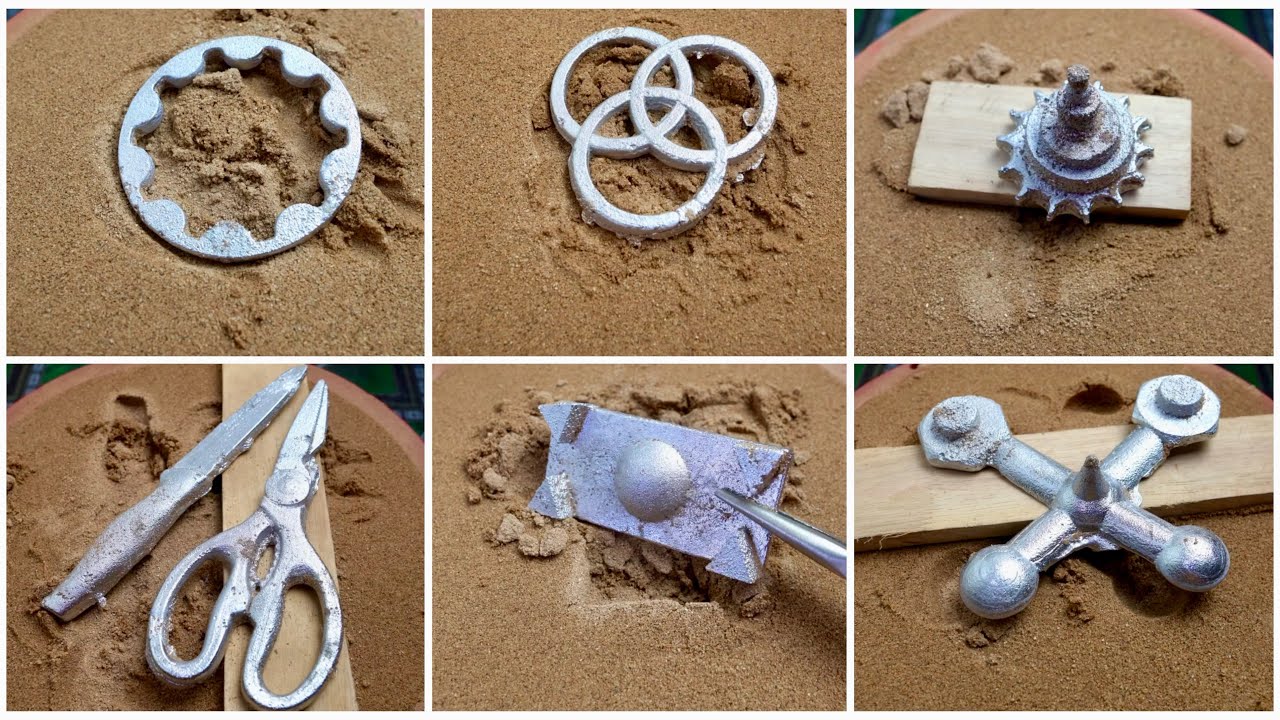 The art from metal casting crafts various tools from scraps - YouTube