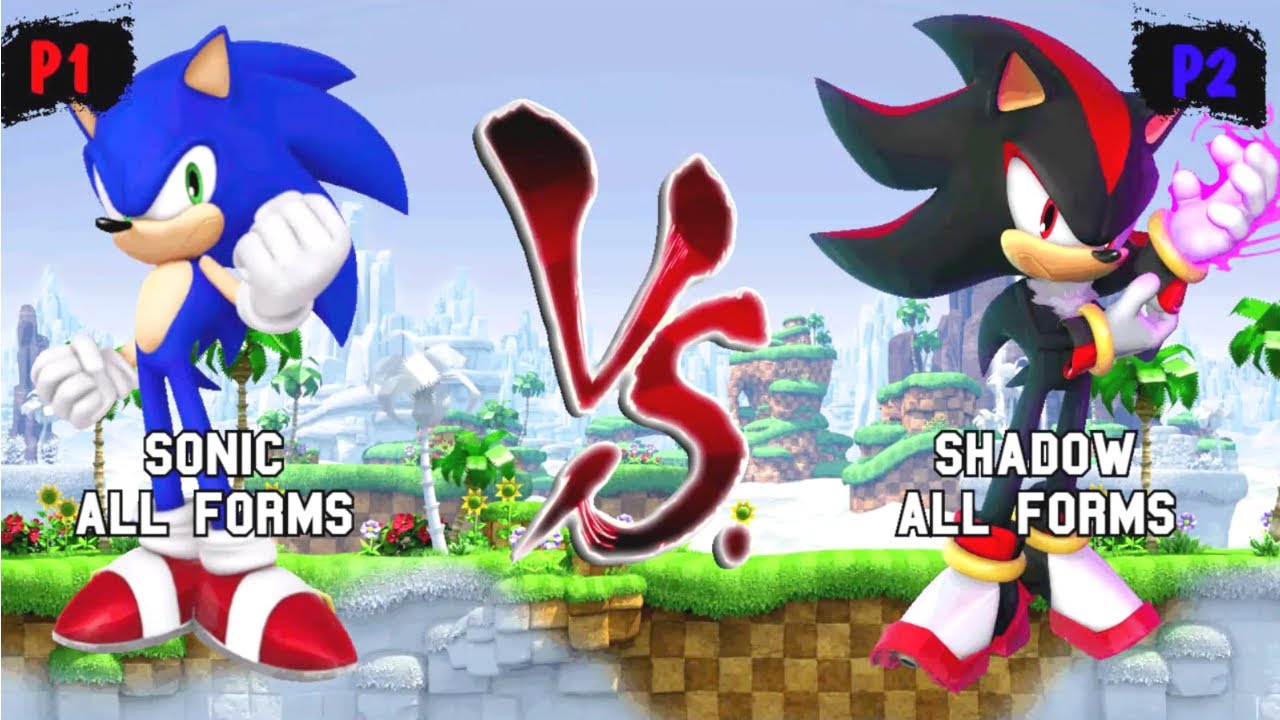 Sonic all forms & Knuckles all forms VS Shadow all forms & Shadic all ...