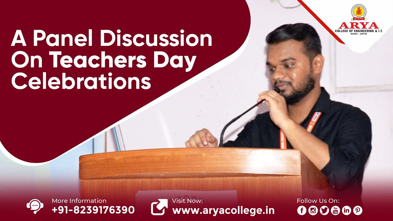 A Panel Discussion on Teachers Day Celebrations - Arya College of Engineering & IT, Jaipur - YouTube
