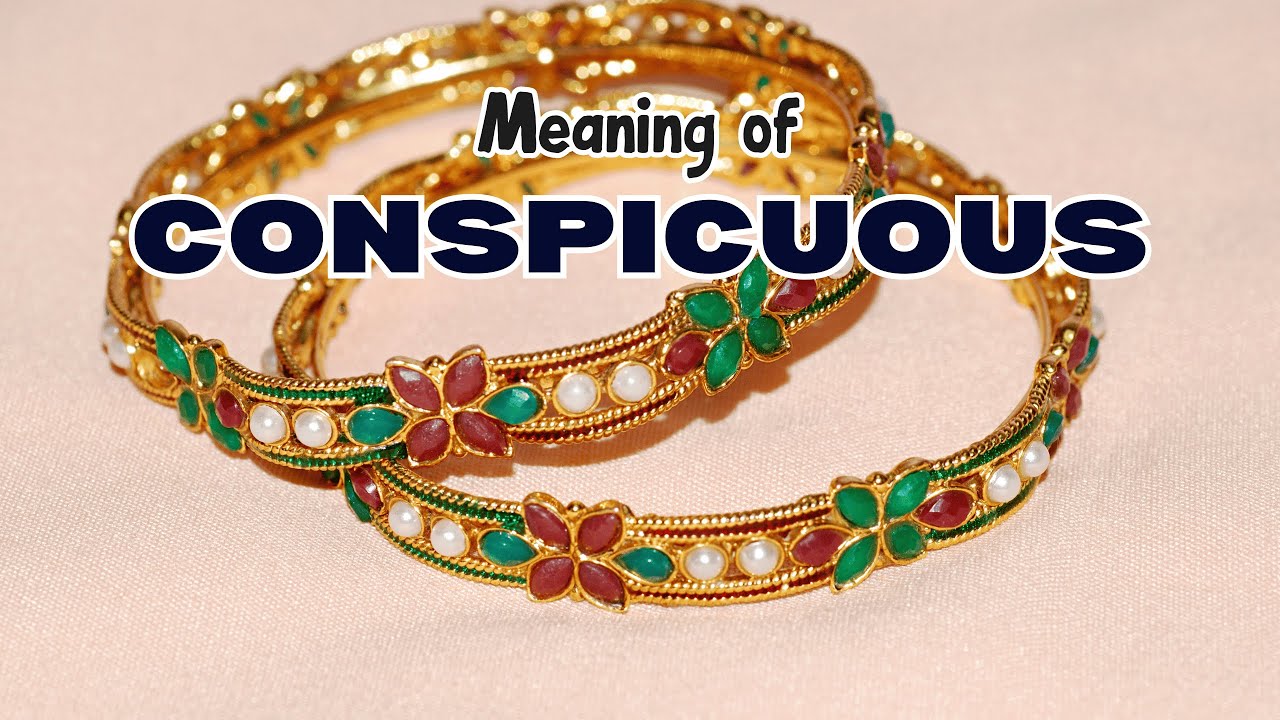What is the meaning of Conspicuous? - YouTube