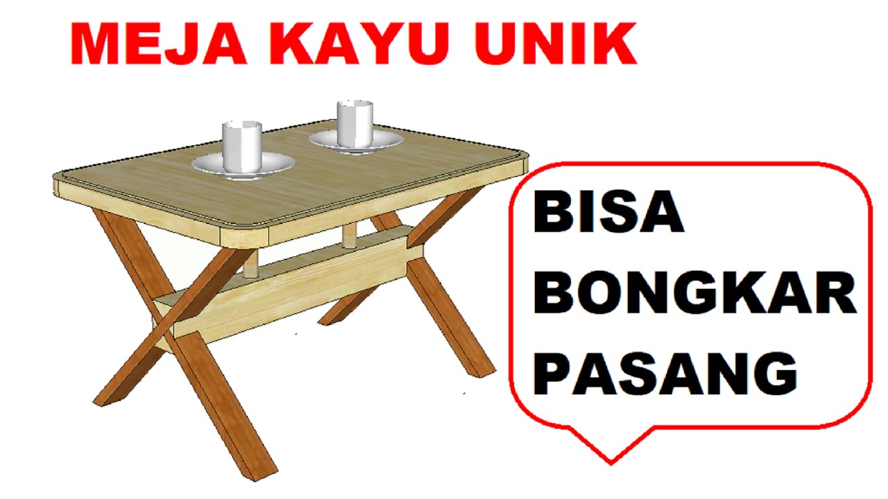 Cara membuat meja minimalis dari kayu - YouTube