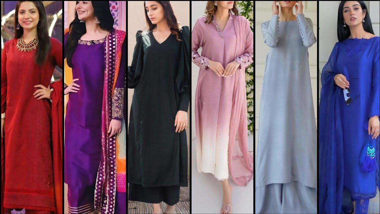 Plain long shirt design | pakistani long shirt designs| long kurti ...