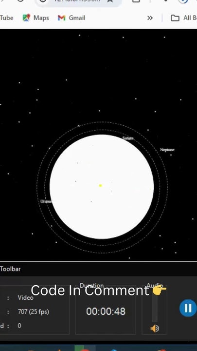 How Planets Moves Around The Sun Html Css And Javascript Shorts Coding Youtube