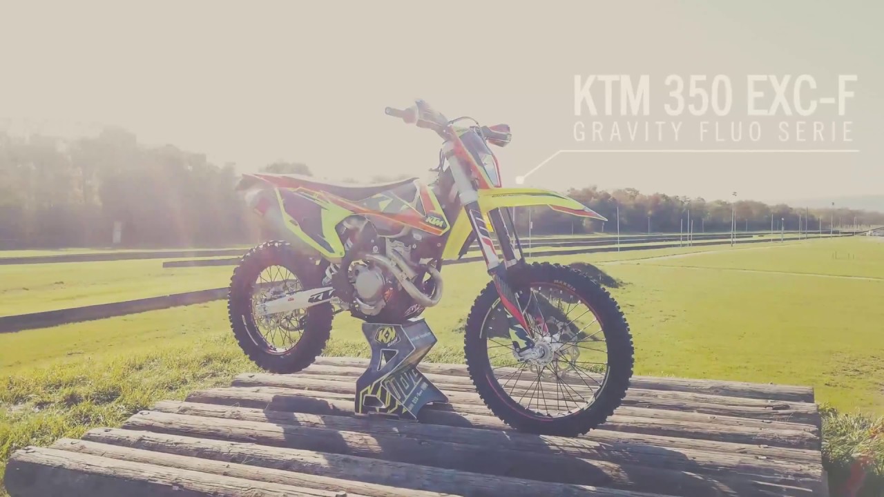 KTM 350 EXC-F - Graphic kit Gravity Fluo Serie by Kutvek - YouTube
