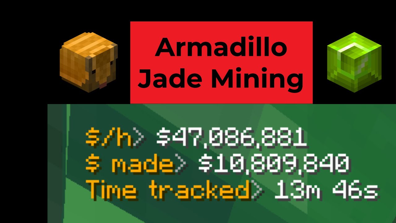 (Hypixel Skyblock) Armadillo Jade Mining, ~47 Million Coins Per Hour! - YouTube