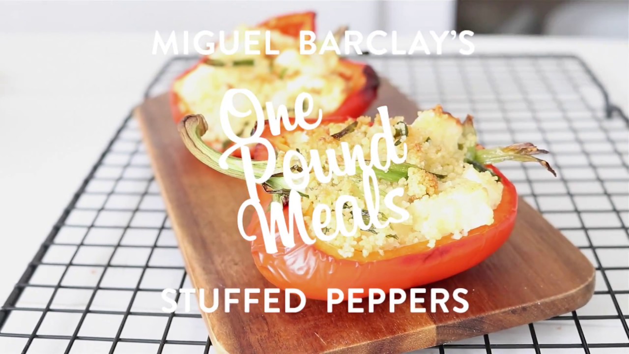 ONE POUND MEALS: £1 Stuffed Peppers by Miguel Barclay - YouTube