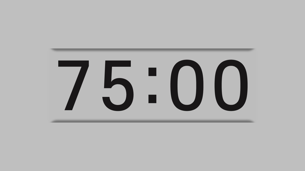 75 Minute Timer - Slide Down Effect - YouTube