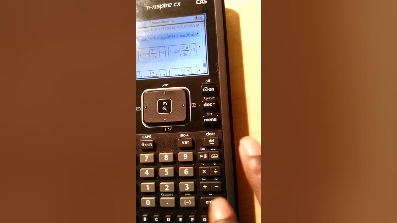Solving two equations with two unknowns on a Ti Nspire CX CAS - YouTube