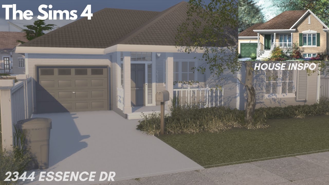 The Sims 4: Realistic One-Story Home Part 1 | Speed Build with cc - YouTube