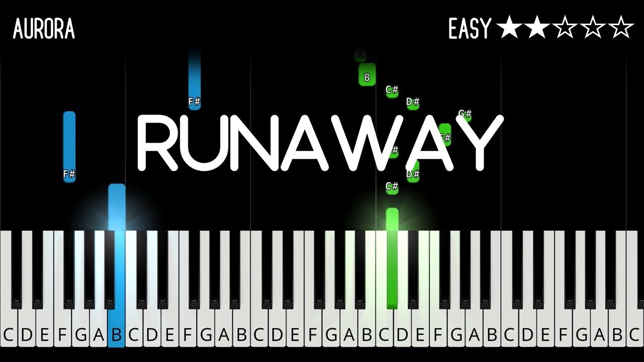 AURORA - Runaway - EASY Piano Tutorial - YouTube