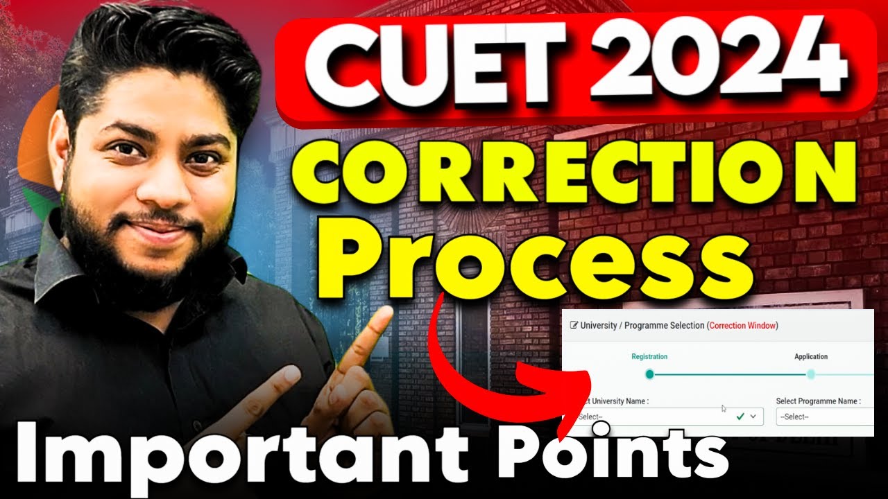 CUET 2024 Application form Correction process💥Important Instructions ...