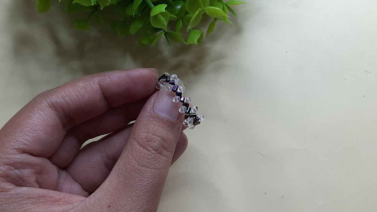 DIY SIMPLE BEADED RING//HOW TO MAKE BEADS RING//EASY RING TUTORIAL (@zarabeadschannel) - YouTube