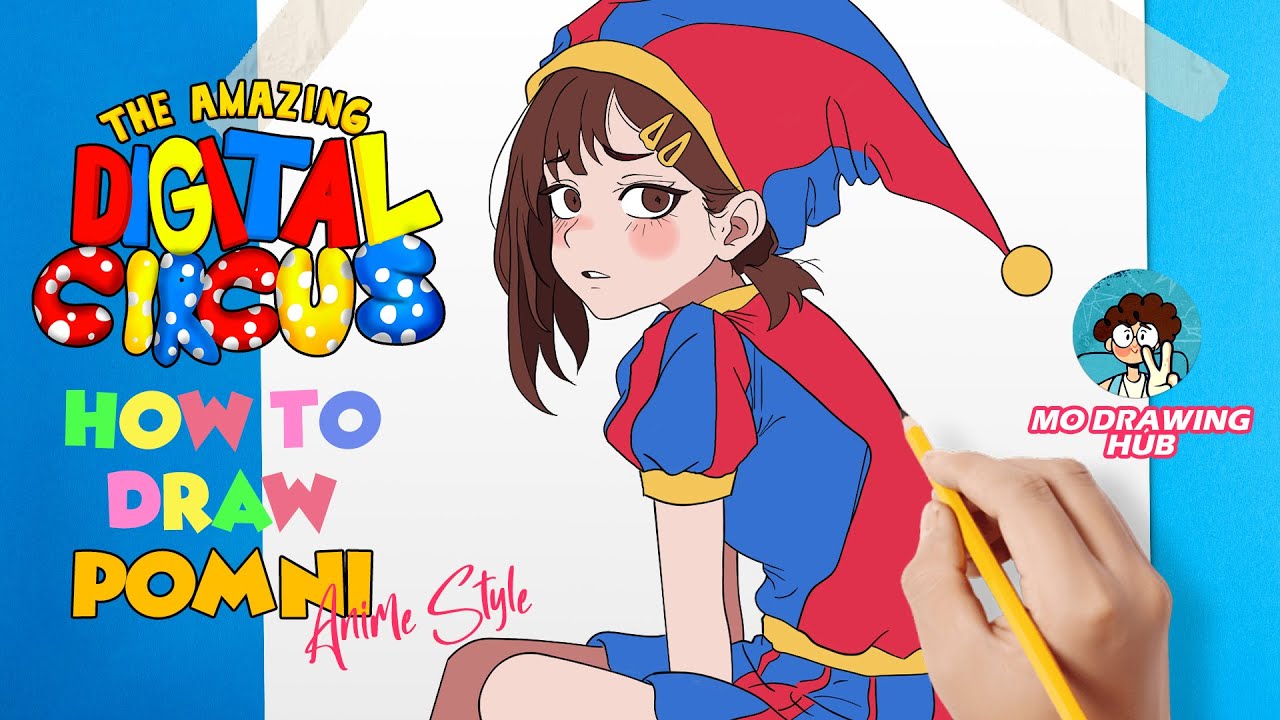How to Draw Pomni with Anime style II The Amazing Digital Circus - YouTube