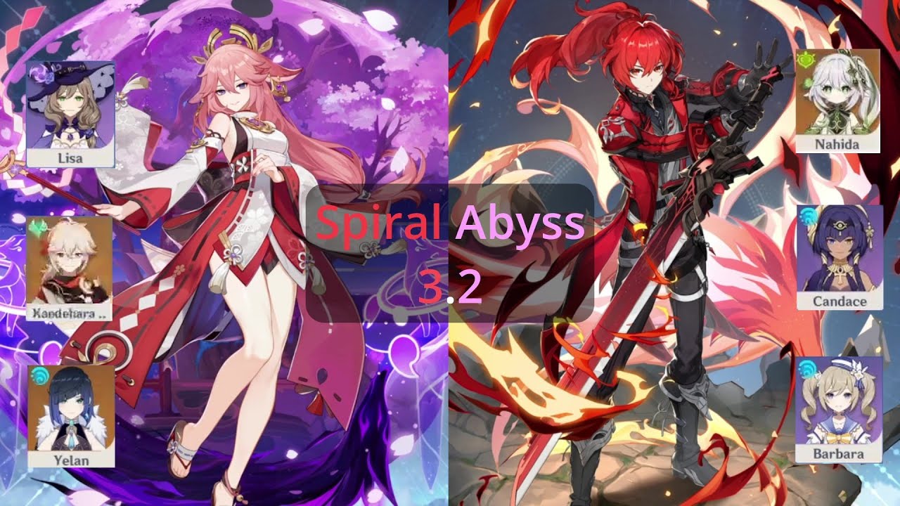 Genshin Impact Spiral Abyss 3 2 Yae Electro Charged and DIluc Burngeon - YouTube