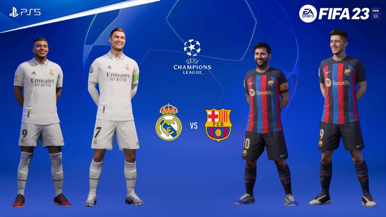 FIFA 23 - Ronaldo Mbappe vs Messi lewandowski - Real Madrid vs ...