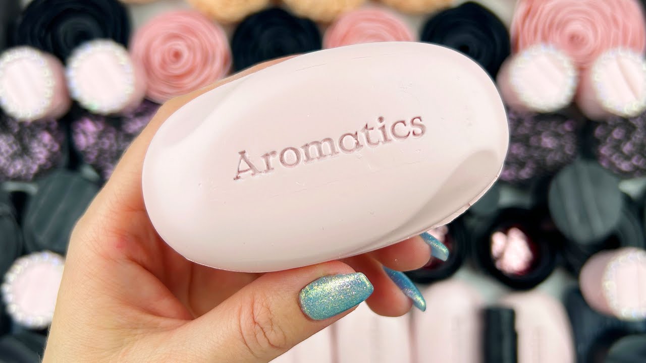 Soap boxes with glitter foam and starch★Cutting cubes★Hand crush soap ...