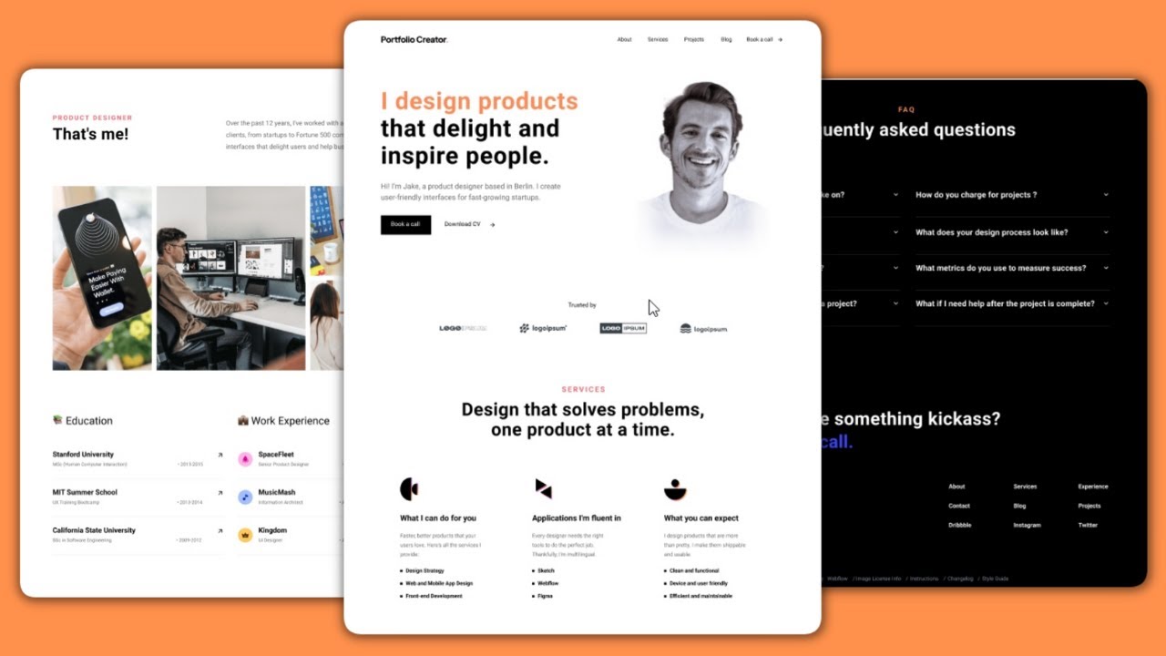 🔥 Create a Portfolio Website Using HTML & CSS & JavaScript - part 2 ...