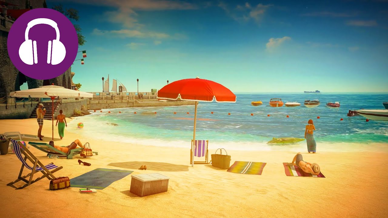 Chilling On An ITALIAN BEACH 💤 Relaxing HITMAN Ambience | Ocean Sounds ...