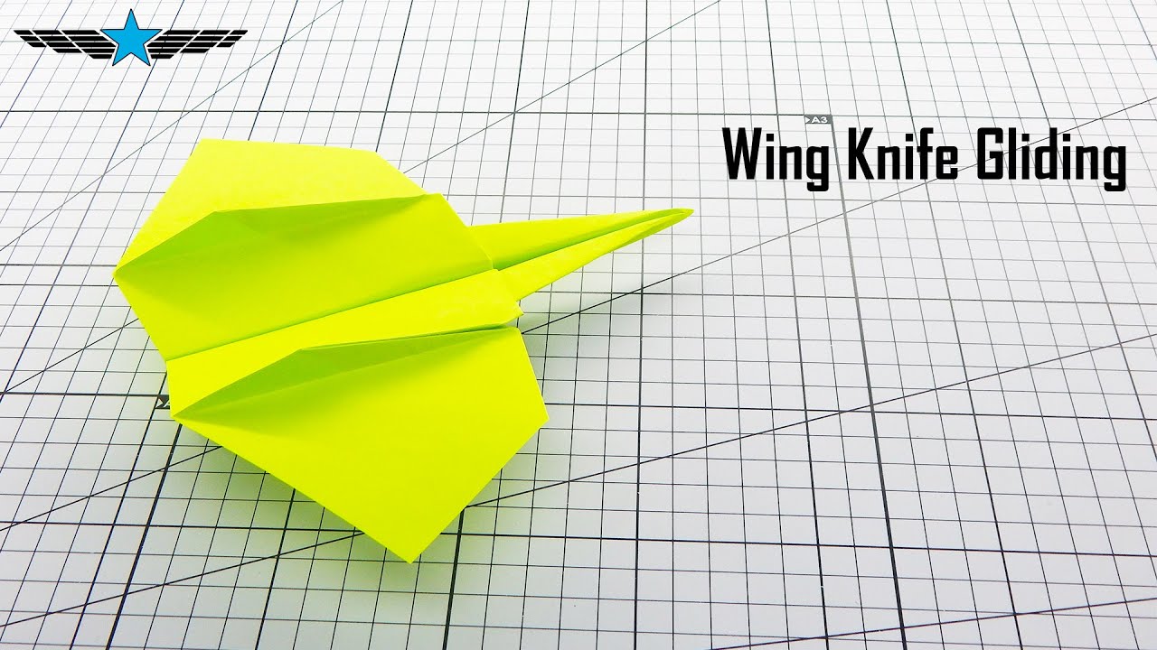 Wing Knife Glider - Folding a Championship Paper Airplane - YouTube