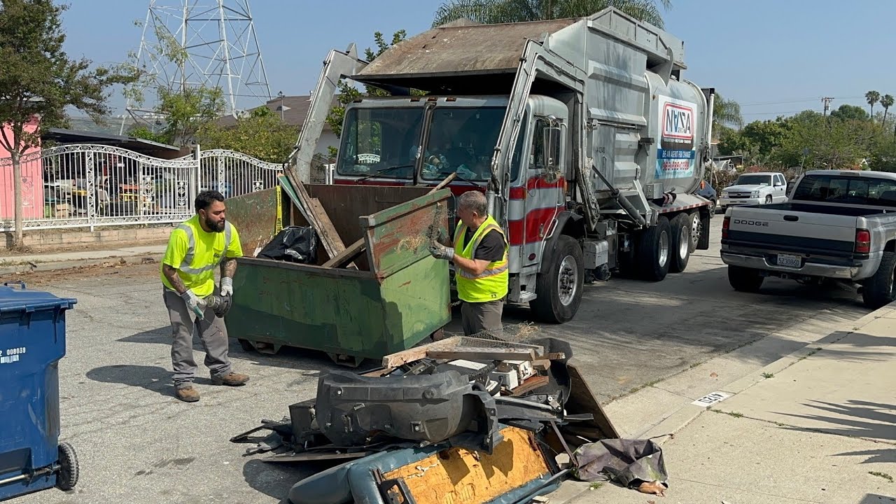 Nasa Services Pete 320 Amrep Garbage Truck with a Dumpster on Bulk ...