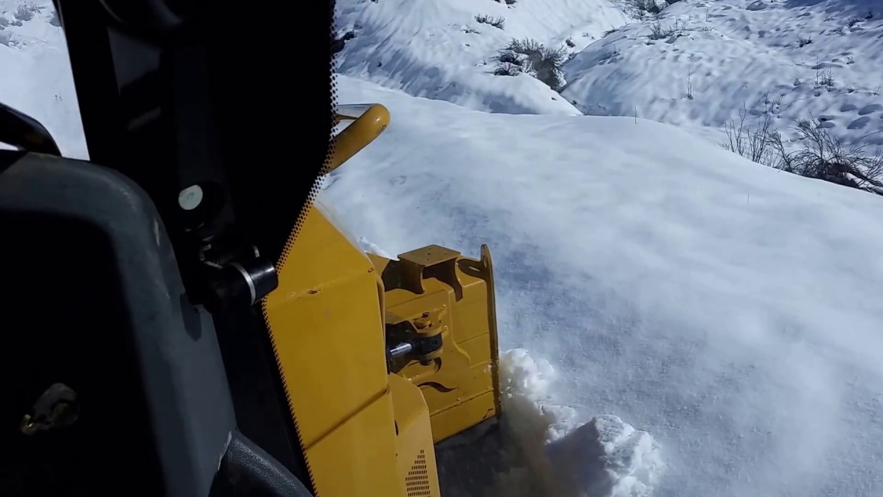 1st video plowing snow with D6 Cat Bull Dozer Idaho backcountry ...