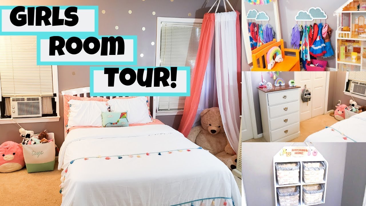 Girls Bedroom Tour / Room of the month reveal / Kids room makeover 2019 ...