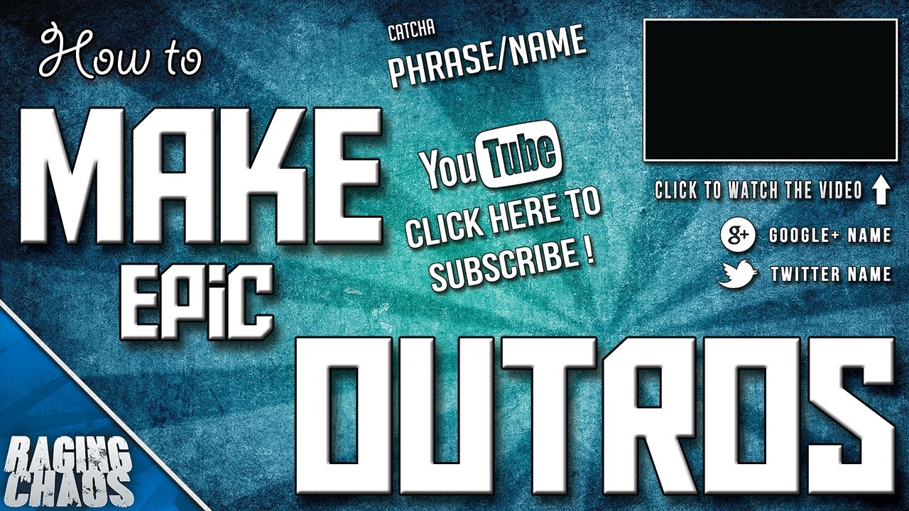 How To Create An Epic Outro (Also a Template) - YouTube