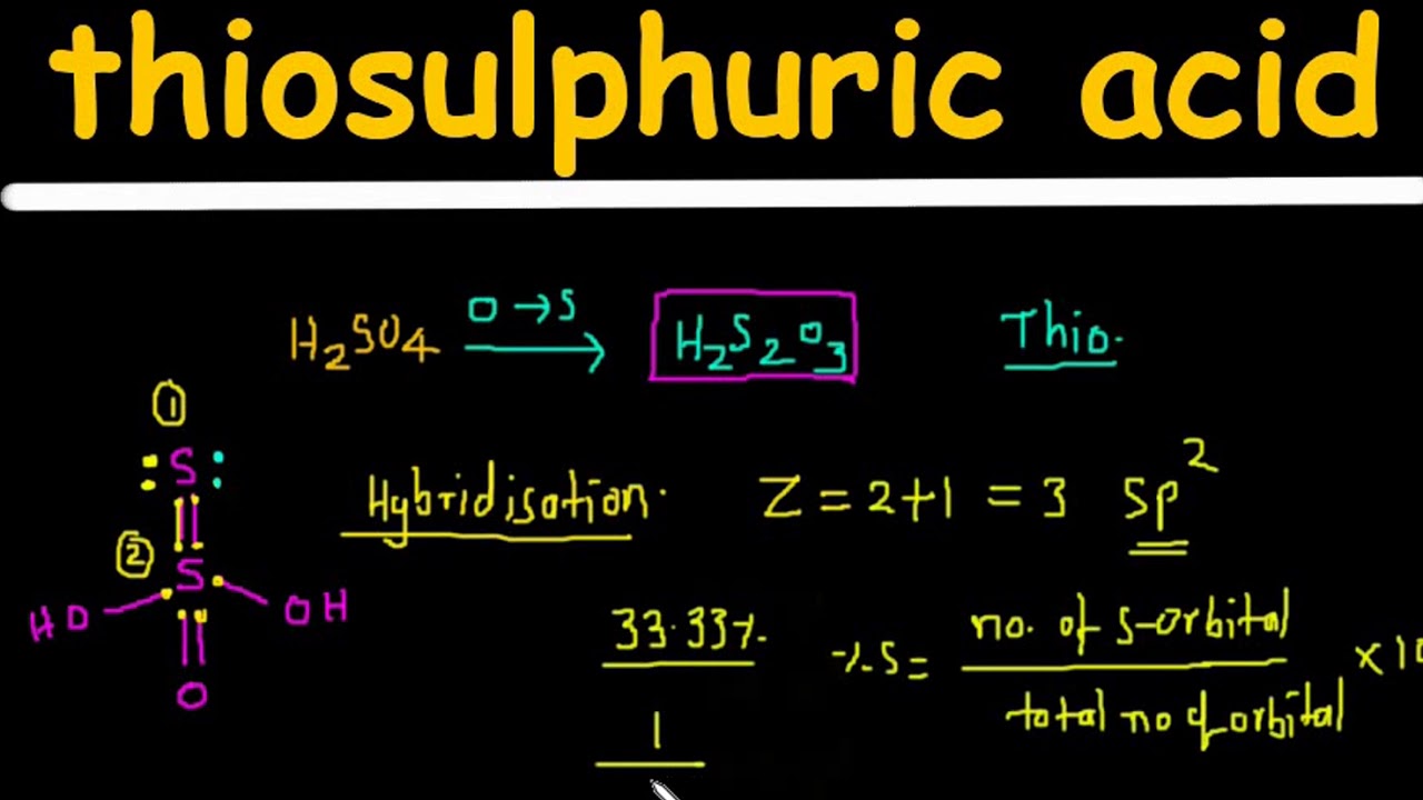 thiosulphuric acid || jee || neet || jee advance - YouTube