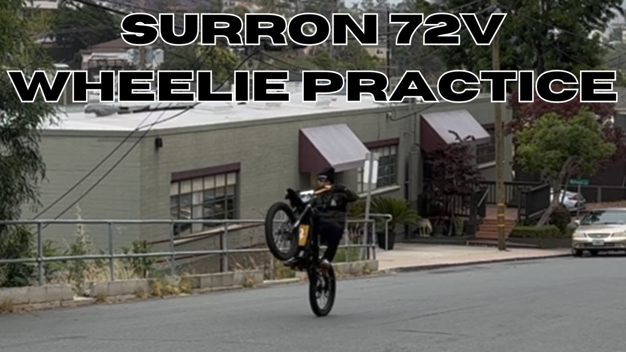 Surron 72v Wheelie Practice - YouTube