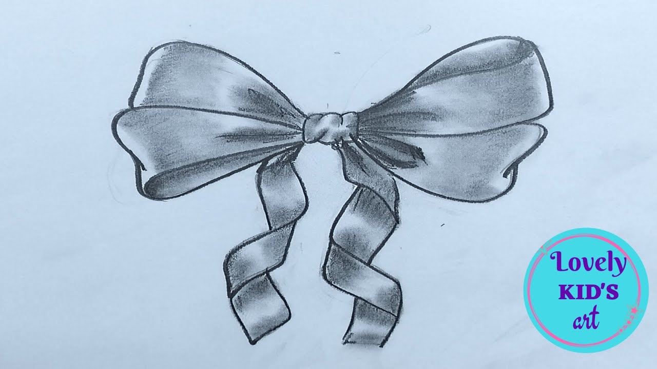 How to draw a Bow step by step pencil drawing for beginners|| pencil ...
